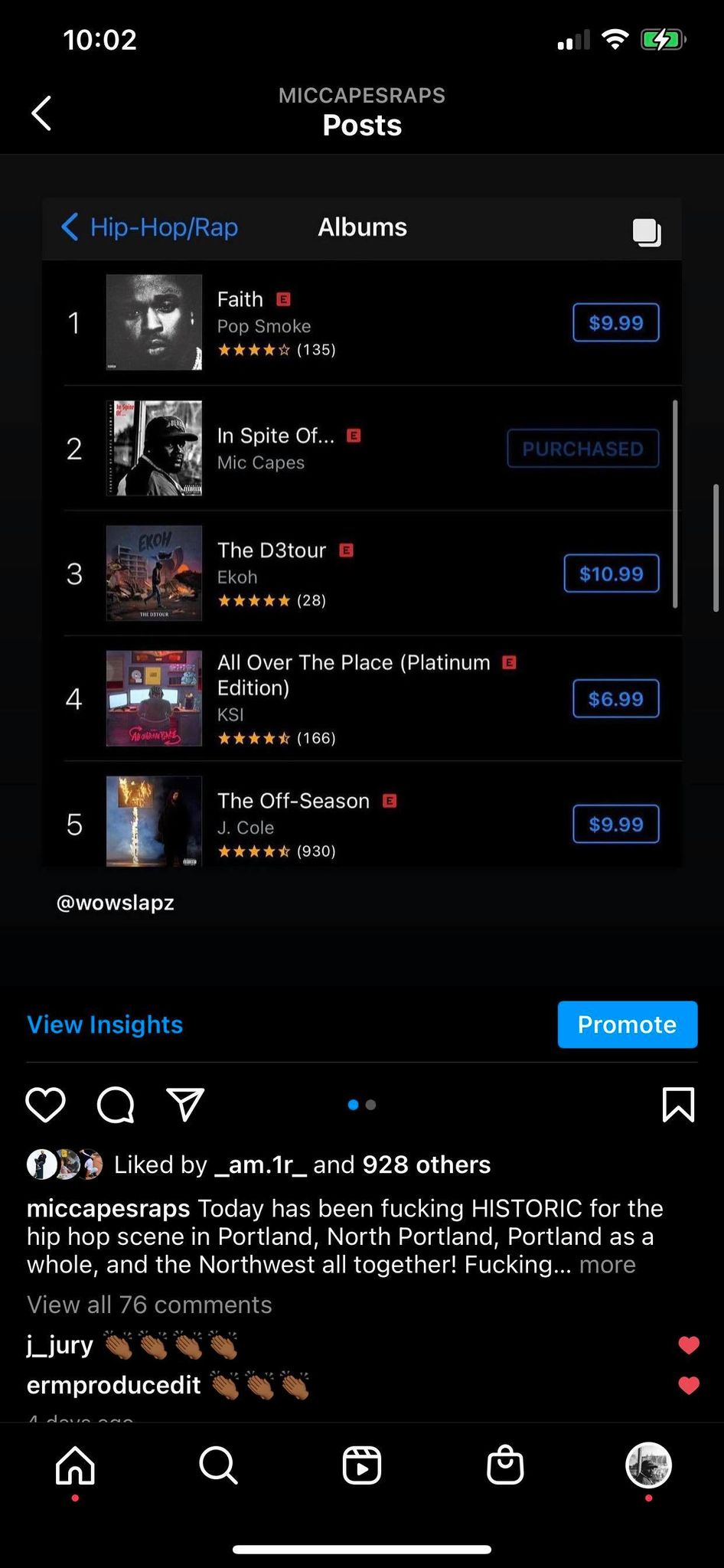Portland Rapper Mic Capes Hits #2 on iTunes with 'In Spite Of...'