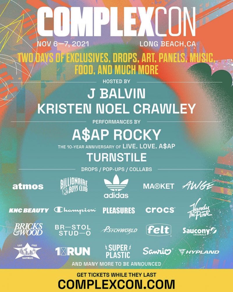 Complex Announces ComplexCon 2021 in Long Beach, California with A$AP Rocky Headlining and J ...