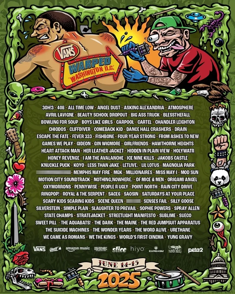 Vans Warped Tour is Back with Three Festival Line-Ups For 2025
