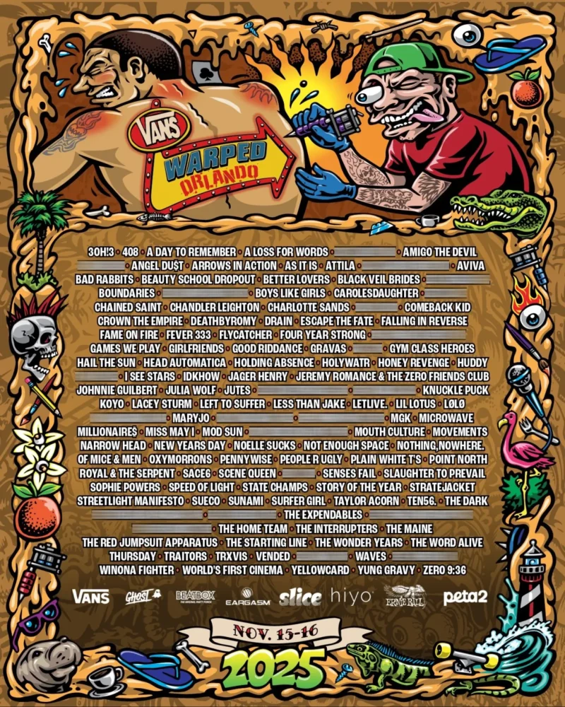 Vans Warped Tour is Back with Three Festival Line-Ups For 2025